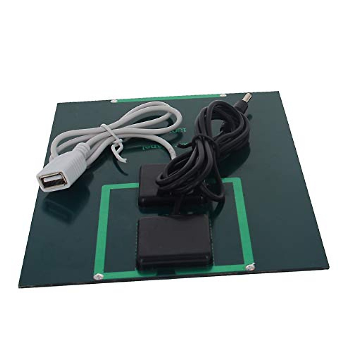 Heyiarbeit 1 Pcs 5V 3.5W Small Polysilicon Epoxy DIY Solar Panel Module 130mm x 165mm/5.12" x 6.50"(L*W) with Wire USB Port Plug for Cell Charger