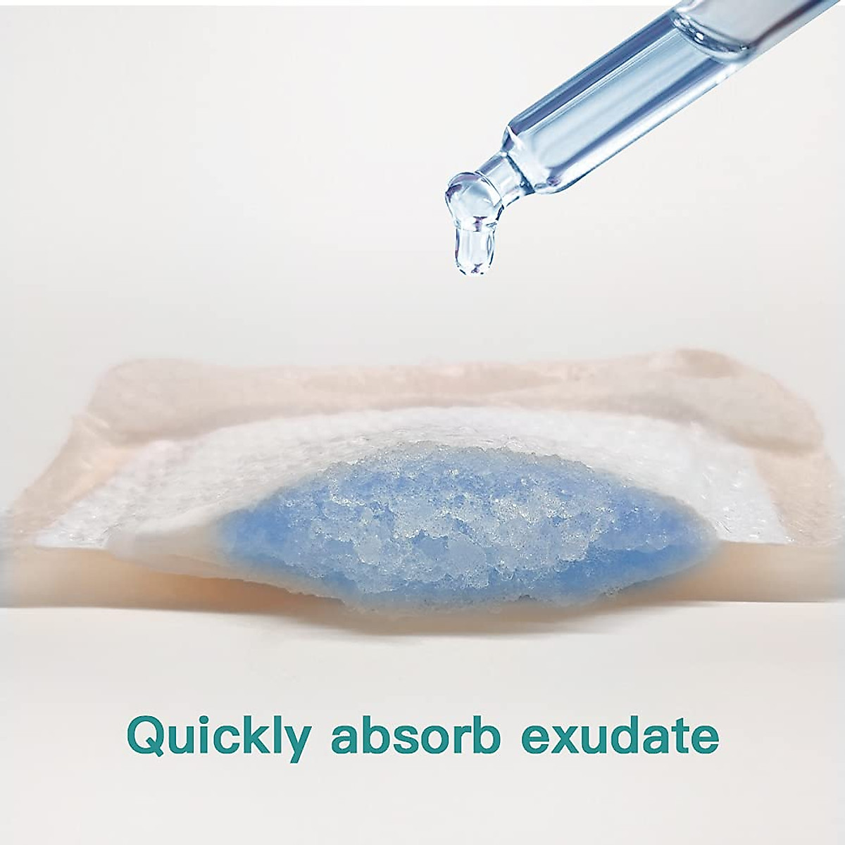 Dimora Silicone Super Absorbent Wound Dressings, 5"X5" Self-Adhesive Bandages with Ultrasorb Polymer, 10 Packs