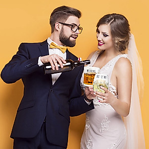 Engagement Gift for Couples 2024, This is My Wedding Planning Wine & Whiskey Glass Set, Newly Engaged Gifts for Couples, Wedding Gifts for Newlyweds Fiance Fiancee,Bridal Shower Gifts for Her