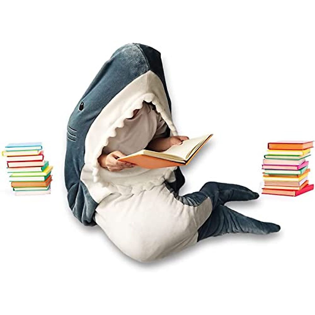 Shark Blanket, Shark Blanket Super Soft Cozy Flannel, Wearable Shark Blanket Adult, Shark Blanket Hoodie (1 pcs)