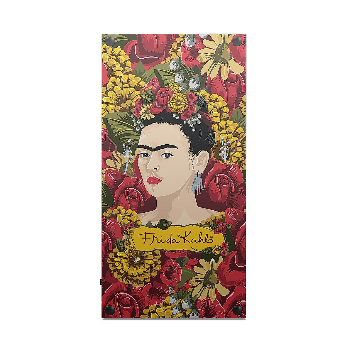 Head Case Designs Officially Licensed Frida Kahlo Portrait Pattern Floral Vinyl Sticker Gaming Skin Decal Cover Compatible With Xbox Series X Console
