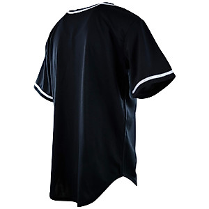 ChoiceApparel Mens Baseball Team Jerseys (Large, 077-Black)