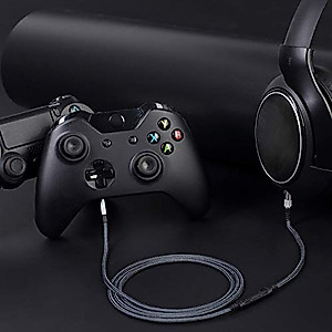 Audio Replacement Cable with in-Line Mic Remote Volume Control Compatible with Sennheiser HD598 HD598 SE, HD518 HD598 Cs, HD599 HD569 HD579 Headphone, Audio Cord Compatible with Samsung Galaxy Huawei