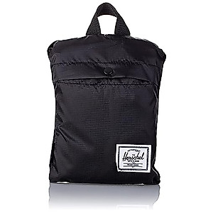 Herschel Packable Casual Daypack, Black/Black, 17.75" x 12.5", 24.5L