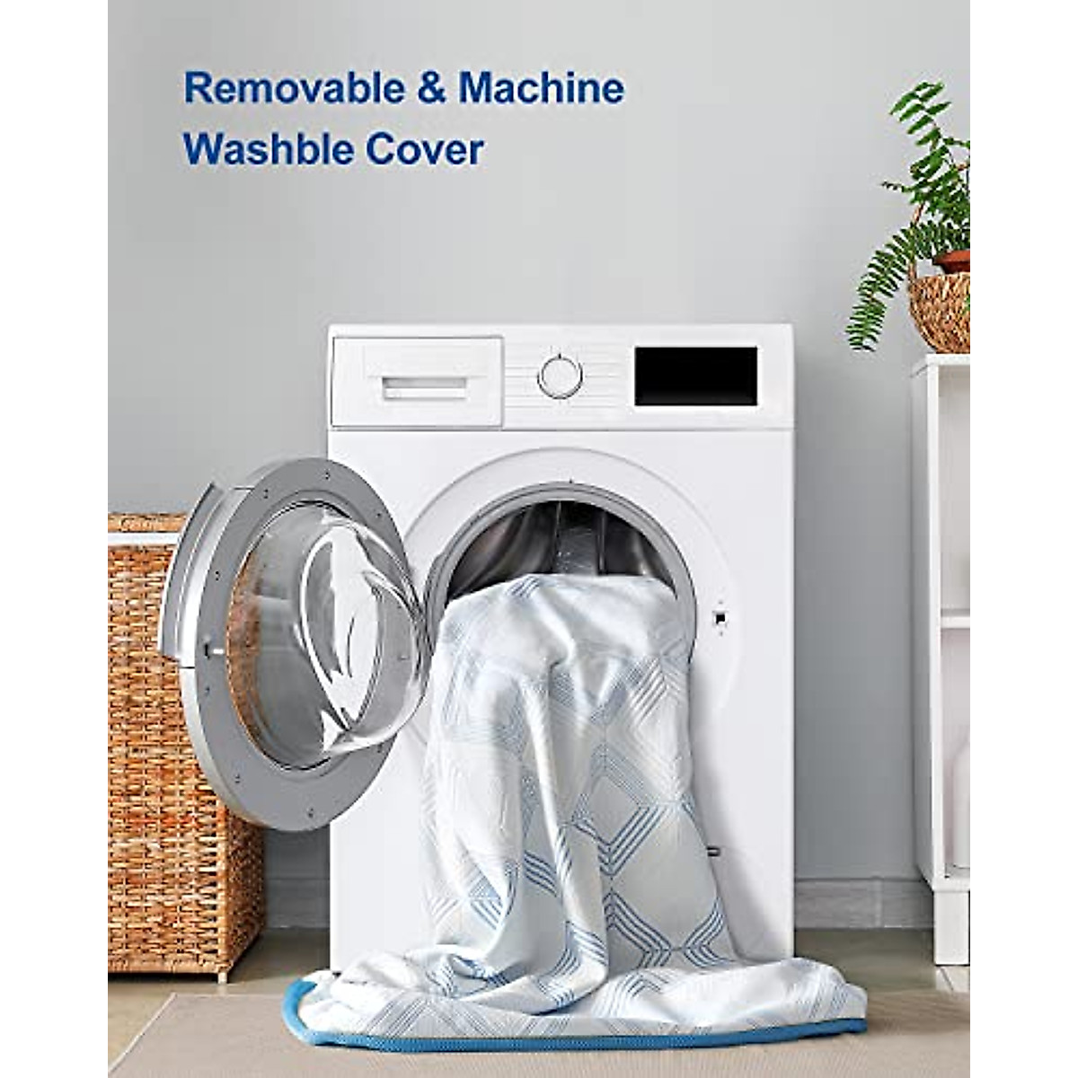 BedStory 2 Inch King Size Memory Foam Mattress Topper, Ventilated Bed Topper with Removable Cover, Soft Foam Mattress Topper, CertiPUR-US Certified