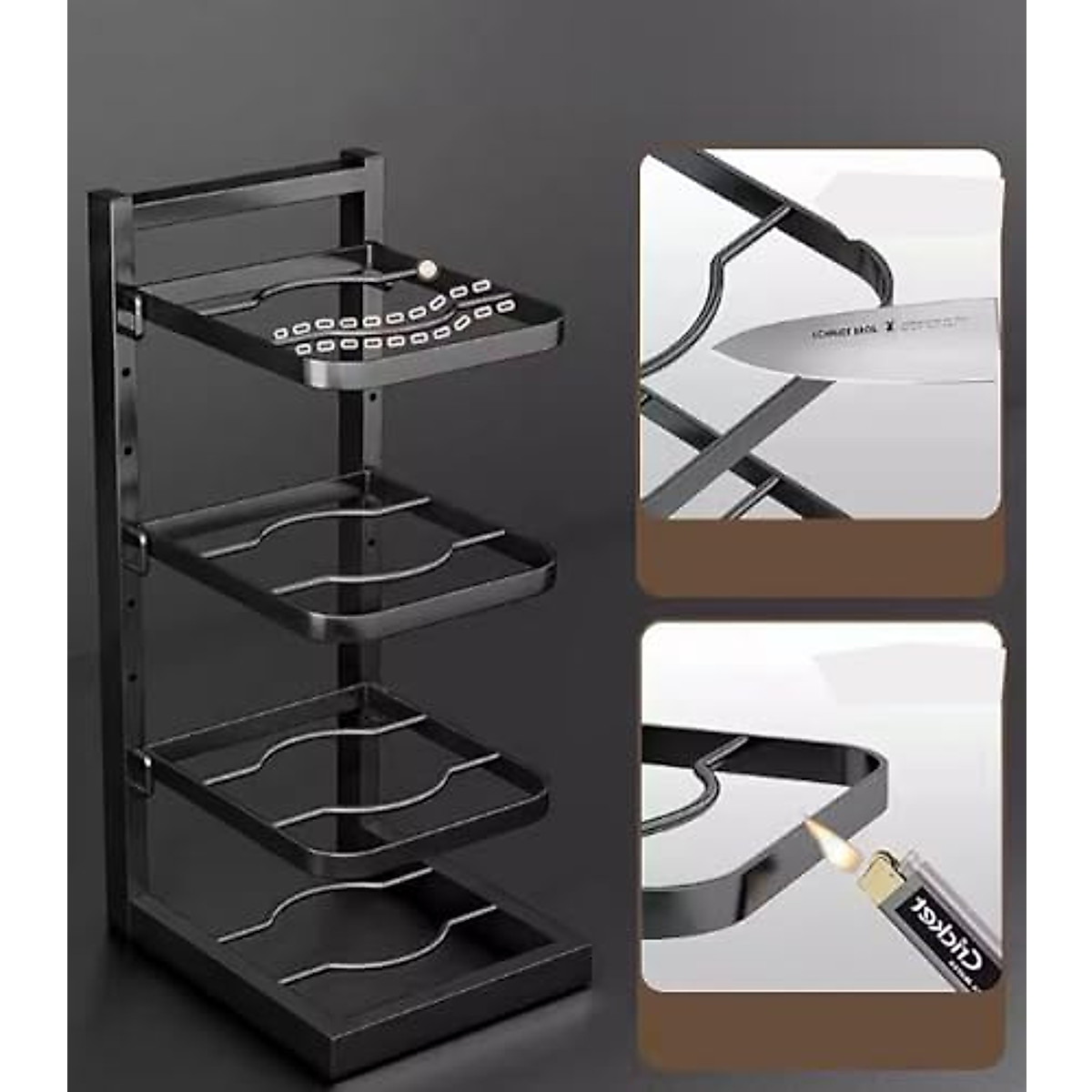 Pots and Pans Organiser Under Sink Storage Adjustable Height,Bathroom Countertop Storage Drawer Rack,for Kitchen Laundry Room Cabinet Basket