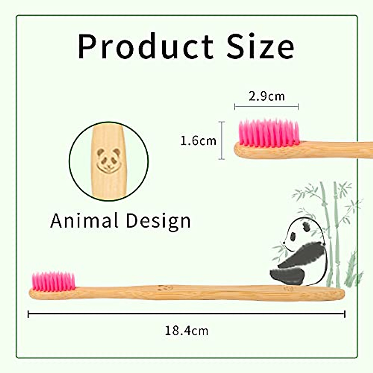 Y-Kelin 12 Pcs Soft Bristles Bamboo Toothbrush, Eco Friendly Color Bristle Wood Tooth Brushes