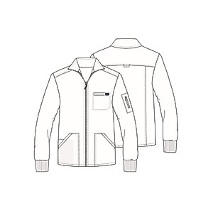 Cherokee Men Warm up Scrub Jacket with Zip Front WW320, S, Navy