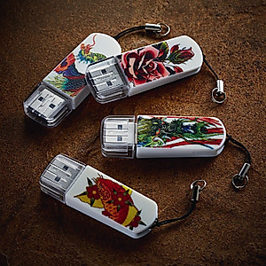 Verbatim 8GB Mini USB Flash Drive Tattoo Series, Dragon 98663