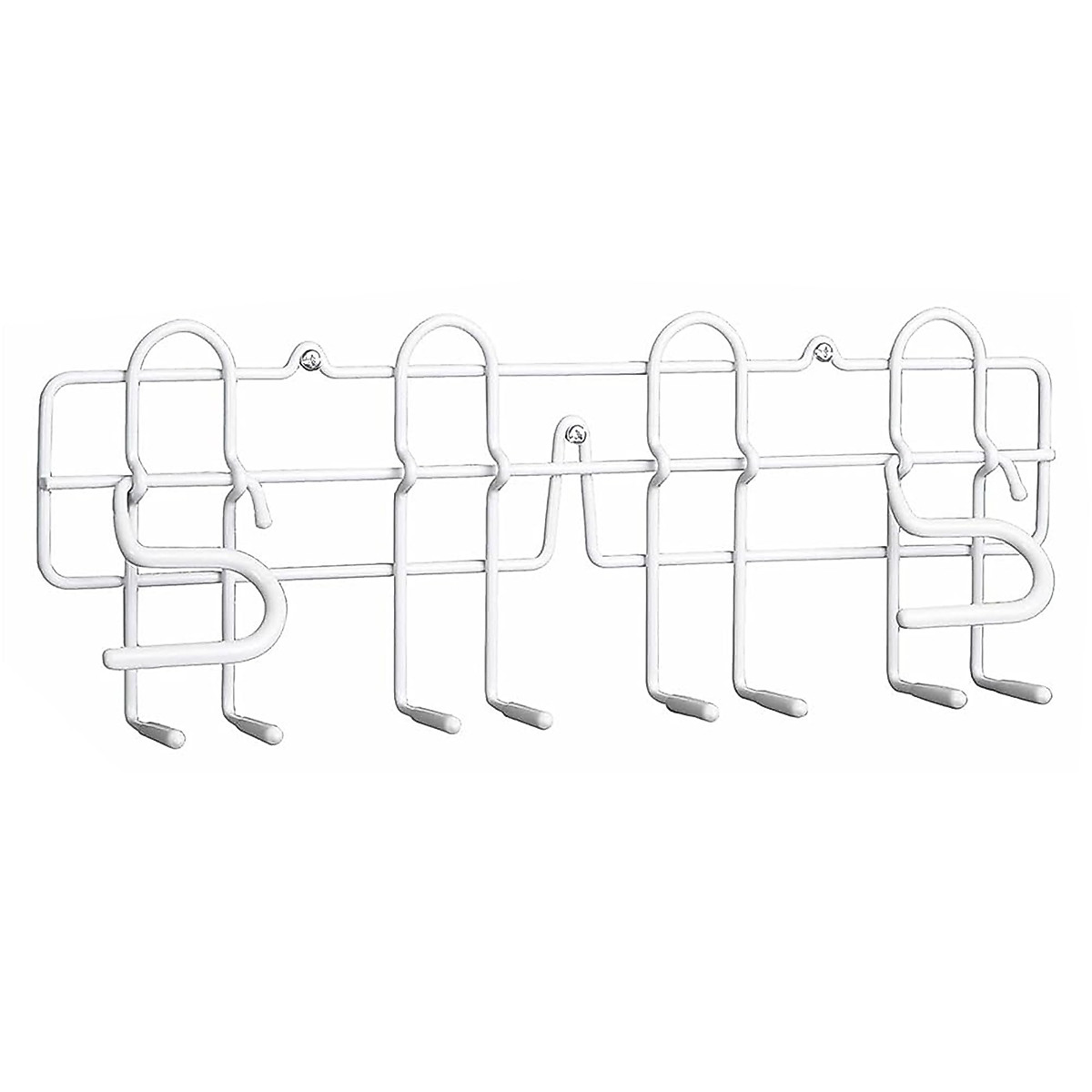 ClosetMaid 3462 Broom & Mop Holder for Wall Or Door Mount, Durable White Metal Steel, 16