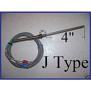 Type J Thermocouple 4" Sensor Temperature Controller Control Probe 752F with Spring