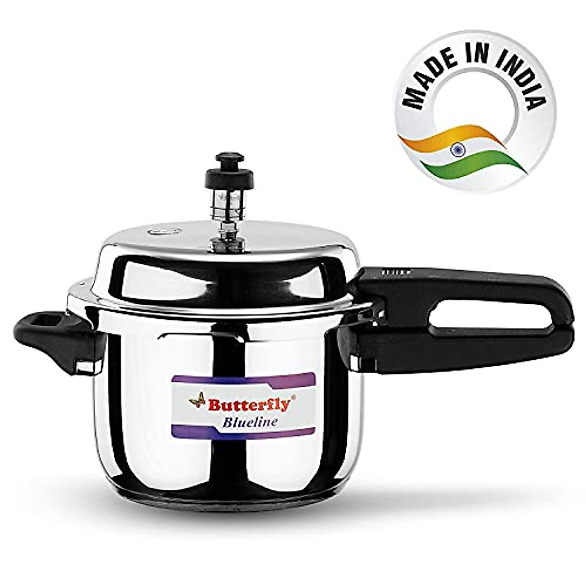 Butterfly BL-3L Blue Line Stainless Steel Pressure Cooker, 3-Liter
