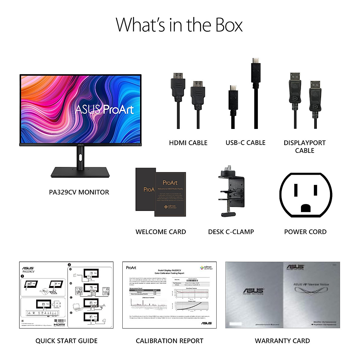 ASUS ProArt Display 32” 4K HDR Monitor (PA329CV) - UHD (3840 x 2160), IPS, 100% sRGB (Renewed)