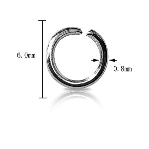 600 Pcs Silver Plated Jump Rings Split Rings Circle Clasp Connecting Rings Jewelry Necklace Bracelet Pendant Choker Charm Loops DIY Craft Earring Making Supplies (6 mm)