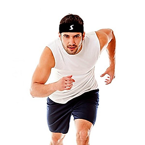 NICKSTON 1 Cotton Sport Stretchable Headband, 1 Striped Wrist Strap and 1 Elbow Brace Strap (ST3) for Recovery, Support, and Injury Protection - 3pcs Set