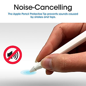 TechMatte Apple Pencil Tip Cover (40-Pack, Clear) Drawing Increased Friction Tool Compatible with Apple Pencil 1 and 2