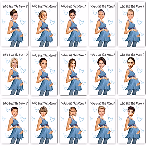 33 Cute Baby Shower Games - Scratch Off Lottery Ticket Raffle Cards Baby Shower Game - Funny Baby Shower Games - Who Has The Mom - 33 Sheets