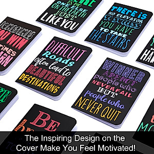 Inspirational gifts Notepads Mini Motivational Journal Notebook Bulk Small Pocket Notepads for School Office Home Travel Gift Supplies, 10 Styles(Bright Style,20 Pieces)