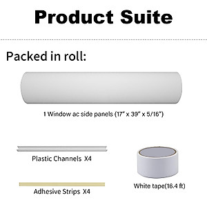 SZZSAF Window Air Conditioner Side Insulated Panel, 1PIC Full Surround Insulation Panels Window Seal Kit, WinterSummer Winter Heat and Draft Insulating,Insulation Foam Material 2 (White)