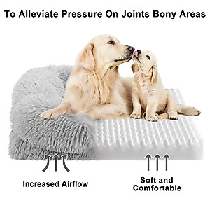 Dog Beds for Large Dogs, Orthopedic Dog Bed for Medium Large Dogs, Non-Slip Bottom and Egg-Crate Foam Big Dog Sofa Bed with Washable Removable Cover