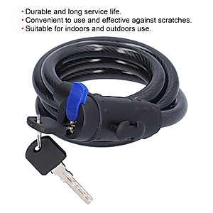 01 02 015 Bike Lock with Mounting Bracket, Easy to Carry Around and Use Anti‑Theft Bike Lock for Indoors and Outdoors