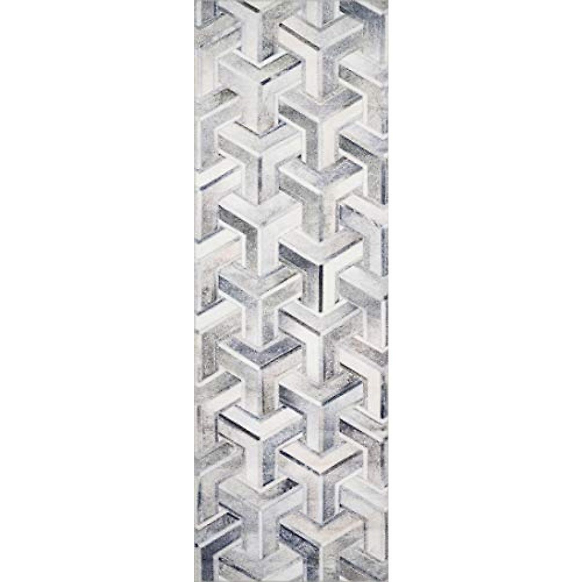 Loloi II Maddox Collection MAD-05 Silver/Ivory, Contemporary 7'-6" x 9'-6" Area Rug