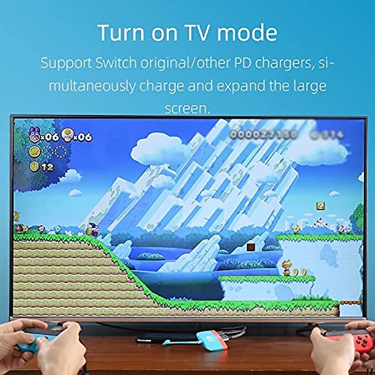 GPPZM Multi-Function Portable Docking Station USB C to 4K HDMI-Compatible USB 3.0 PD for MacBook Pro (Color : Red Blue)