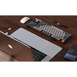 Keychron K1 Bluetooth Mechanical Keyboards, Wireless Gaming Keyboard with Low Profile Gateron Brown Switch/White LED Backlight/USB C, 87 Keys N-Key Rollover for Mac,Windows PC Gamer-Version 4