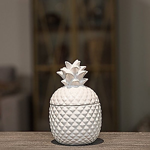 Urban Trends Ceramic 20 oz. Food Storage Canister with Airtight Silicone Ring White