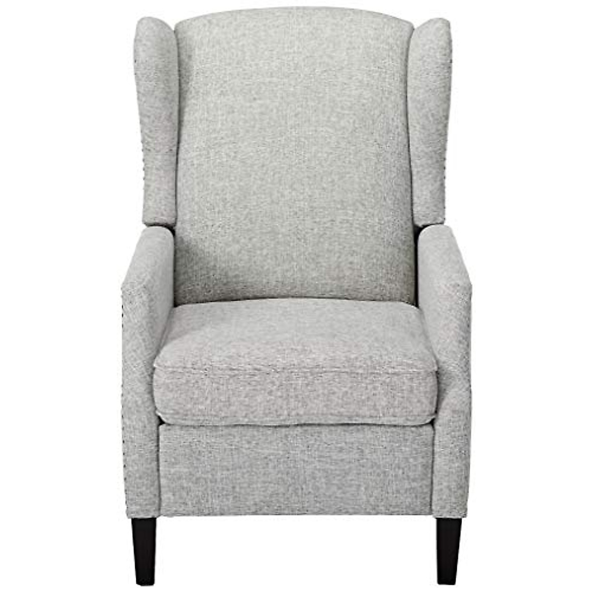 GDFStudio Weyland Wingback Traditional Fabric Recliner (Light Grey)