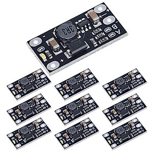 ANMBEST 10PCS Mini Boost Module 3.7V to 5V 8V 9V 12V Step Up Board with LED Indicator for Electronic DIY