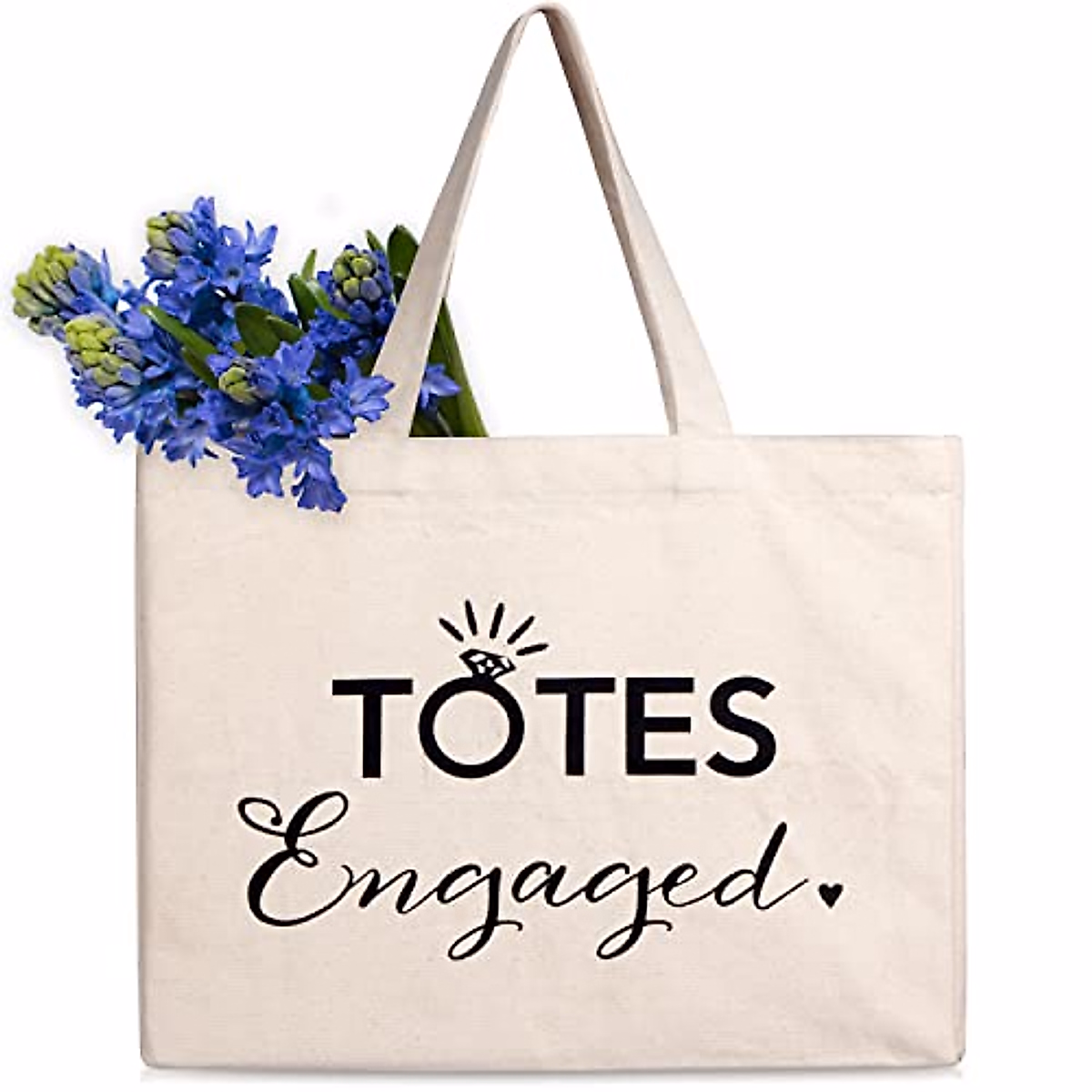 Prazoli Engaged Tote Bag - Engagement Gifts for Couples & Women , Bachelorette Gifts for Bride to Be Gifts , Honeymoon Essentials , Engaged Gifts for Her , Cute Bridal Shower Gift for Future Mrs