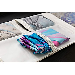 R. Culturi Scarf Organizer for Closet or Travel Accessory/Holder and Hanger Storage Organizer for Silk/Cotton/Light Cashmere or Wool Scarves