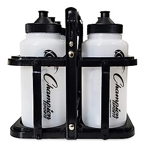 Champion Sports Plastic Water Bottle Set, Quart, Black
