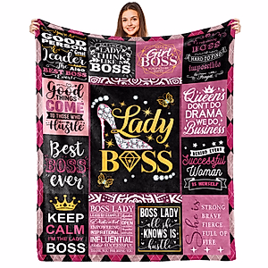 Boss Gifts for Women Boss Lady Gifts for Women Boss Day Gifts for Women Boss Birthday Gifts for Women Boss Appreciation Gifts for Women Boss Gifts for Christmas Throw Blanket 50x60 Inches