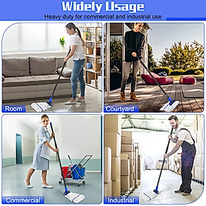 Commercial Mop Heavy Duty Industrial Cotton Mop,Looped-End String Wet Mop for Floor Cleaning with Long Handle, Janitorial Mop for Home,Garage,Office, Workshop, Warehouse