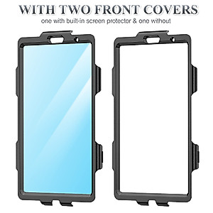 Case for Samsung Galaxy Tab A7 Lite 2021 8.7'' SM-T220/T225/T227 with Screen Protector Pencil Holder [360 Rotating Hand Strap] &Stand, SEYMAC stock Drop-Proof, Black