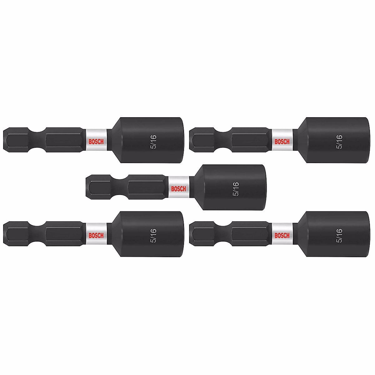 BOSCH ITNS516B 5-Pack 1-7/8 In. x 5/16 In. Impact Tough Nutsetters