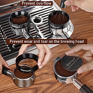 WDT Tool Espresso 54mm Dosing Funnel and Puck Screen Espresso Coffee Stirrer Espresso Distribution Tools Kit Fit Breville Espresso Accessories Machine 8 Series, 54mm Portafilter