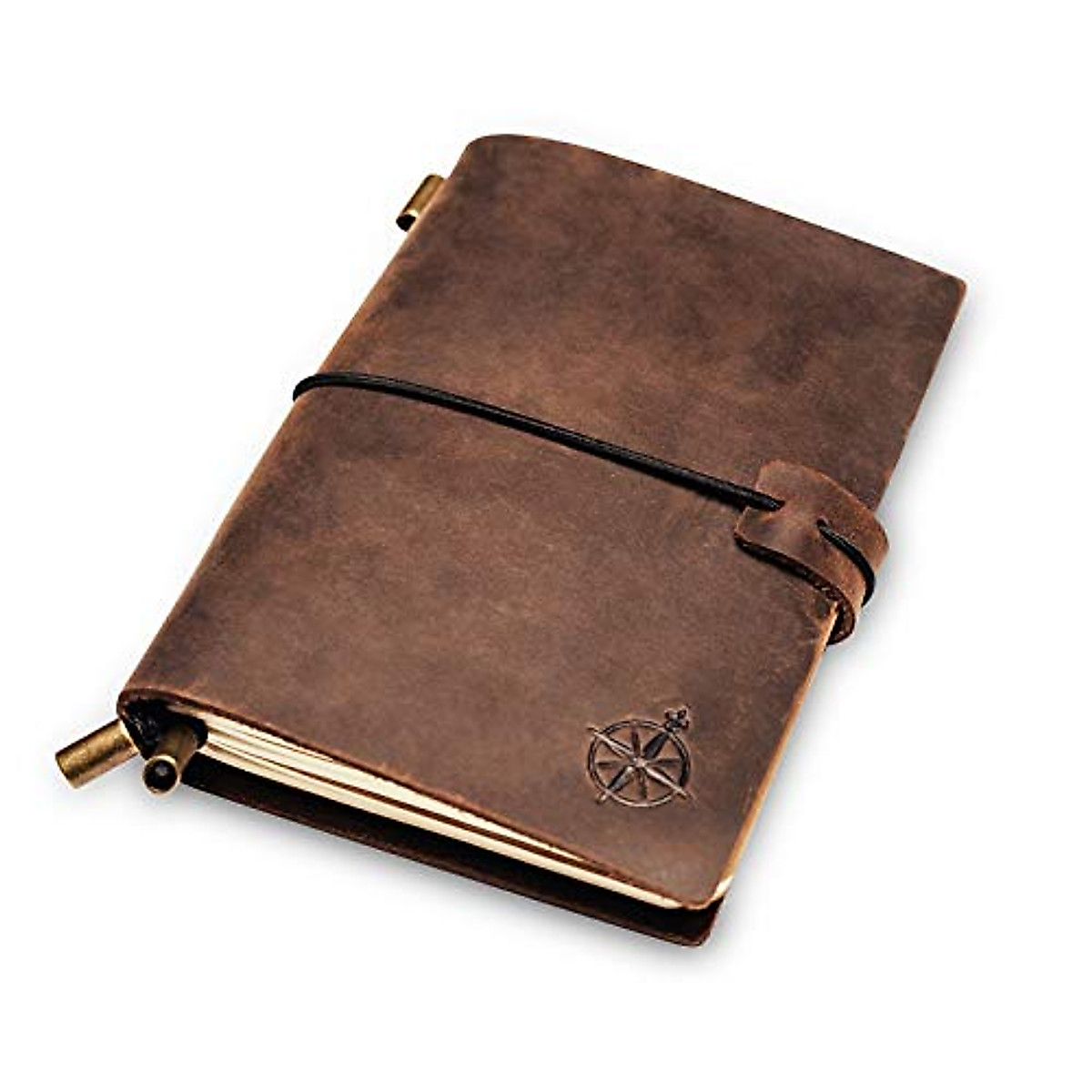 Wanderings Leather Pocket Notebook - Small, Refillable Travelers Journal - Passport Size, Perfect for Writing, Gifts, Travelers, Professionals, as a Diary or Pocket Journal. Small Size - 5.1 x 4 inches
