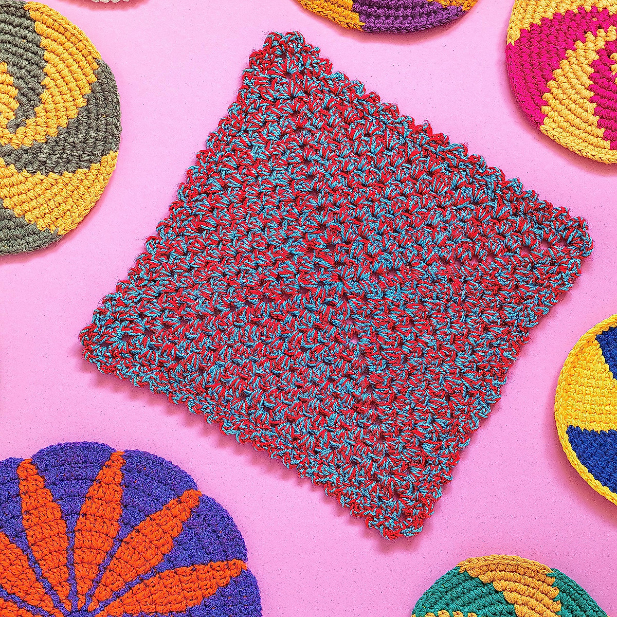 Nifty Knit Dishcloths-Includes 16 Dishcloth Designs Each in One of Four Colors