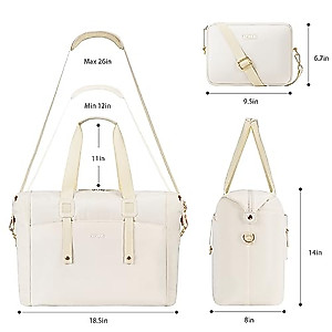 Weekender Bags for Women with 15.6" Laptop Compartment, LYAUK Travel Duffel Bag with Detachable Makeup Bag&Wet Pocket, Carry on Overnight Bag for Airplanes,Hospital Bags for Labor and Deliver Beige