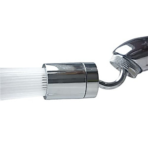Wanhai Faucet Extender,720 Degree Swivel Sink Faucet Aerator, Large Rotate Angle Dual Function Suitable for Kitchens Bathroom Balconies,faucet sprayer attachment Facewash Eyewash, Chrome