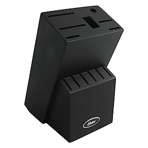 Oster Evansville 14 Pc Stainless Steel Kitchen Knife Cutlery Set W/Turquoise Handles & Black Rubberwood Block