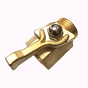 YOUHO Brass Garden Hose Shut Off Valve, 3/4 Inch, 2-Pack with 2 Hose Washers