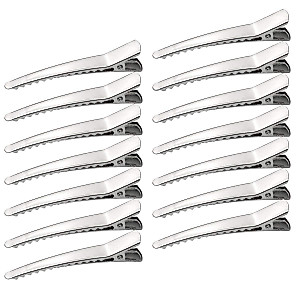 50 Pack 2.36 inches Hair Clips, Marrywindix Silver Metal Alligator Hair Pins Teeth Bows Hair Clips Hairdressing Salon Hair Grip DIY Accessories Hairpins for Women, Girls and Hairdresser Sliver