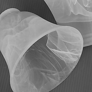 Anmire 3 Pack Alabaster Glass Shade, Bell Shaped Light Fixture Replacement Globe or Cover with 2-1/8-Inch Fitter for Ceiling Fan Light Chandelier Wall Sconce G0106-Bell Frosted Glass Shade 3 Pack