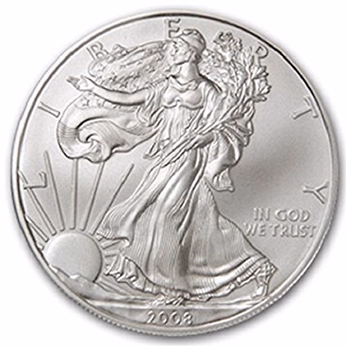 2008-1 Ounce American Silver Eagle Shipping .999 Fine Silver with our Certificate of Authenticity Dollar Uncirculated US Mint
