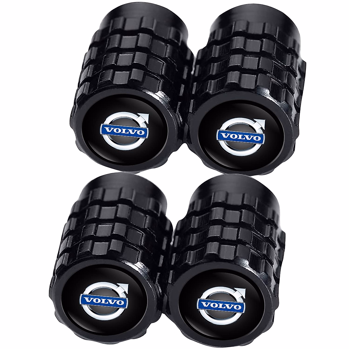 Metal Auto Car Tire Valve Stem Caps Compatible with Volvo s60 s90 xc60 xc40 xc90 v60 v90 Series All Models Wheel Cap, Air Valve Caps Styling Decoration Accessories 4pcs