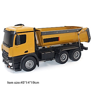 BZGWECD Remote Control Construction Dump Truck 10 CH Alloy Construction Car Remote Control Vehicle Toy RTR RC Truck Gift for Boy